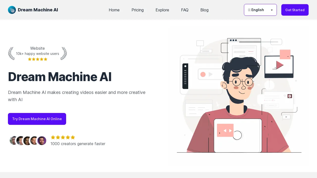 Dream Machine AI Online - BestofAI